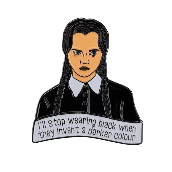 Jewelry | Wednesday Addams The Addams Family Enamel Pin | Poshmark